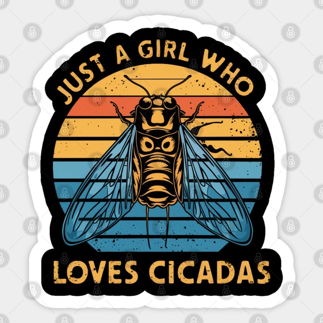 just a girl who loves cicadas - Just A Girl Who Loves Cicadas - Sticker ...