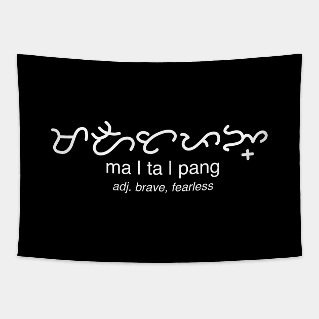 Baybayin Filipino Matapang - Baybayin - Tapestry | TeePublic