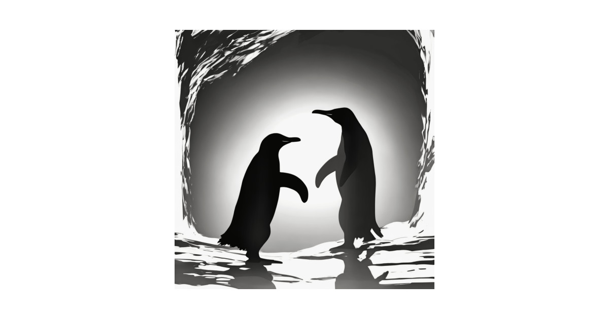 Penguins Shadow Silhouette Anime Style Collection No. 74 - Digital Art ...