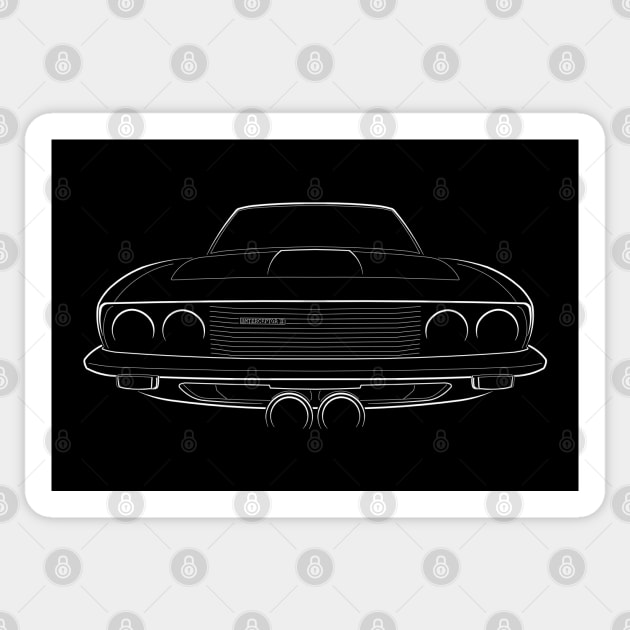 Jensen Interceptor 2 - front stencil, white - Jensen Interceptor ...