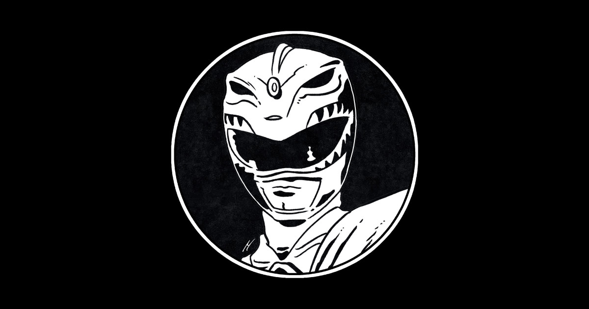 GREEN RANGER - Mighty Morphin Power Rangers (Circle Black and White ...