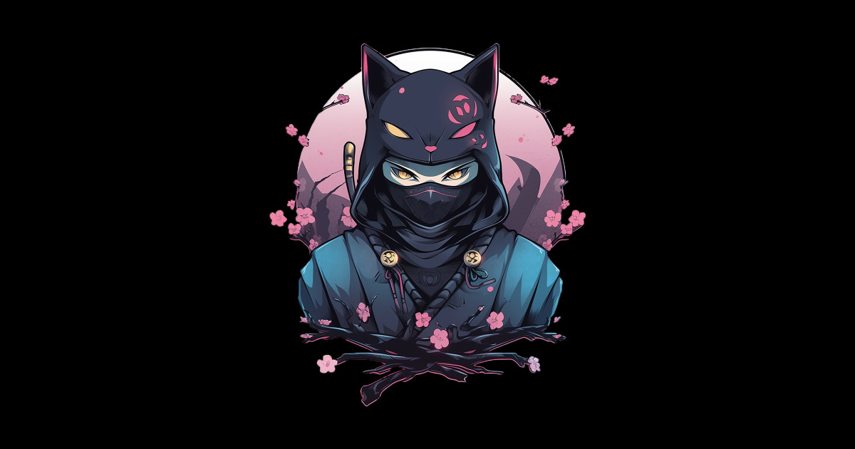ninja cat - Ninja Cat - Sticker | TeePublic