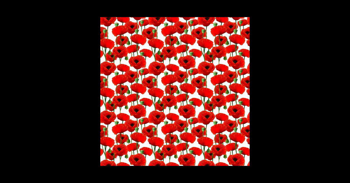Poppy Pattern - Poppies - Sticker | TeePublic