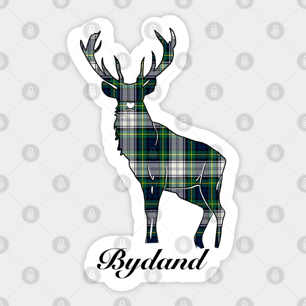 Bydand Stag - Plaid Design - Sticker | TeePublic