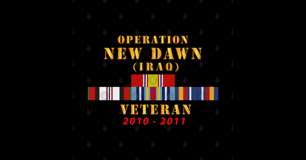 Operation New Dawn Service Ribbon Bar w GWT - Iraq (2010 - 2011) X 300 ...