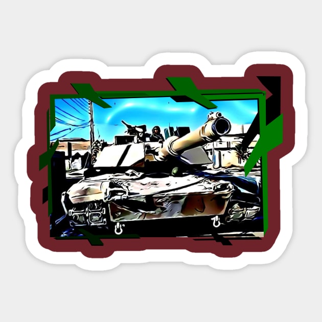 M1A1 Abrams Tank - M1a1 Abrams Tank - Sticker | TeePublic