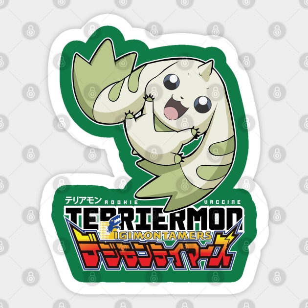 digimon tamers terriermon - Digimon - Sticker | TeePublic