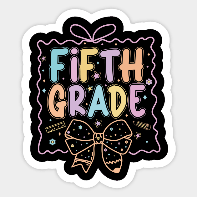 Fifth grade Color - Grade Style - Sticker | TeePublic
