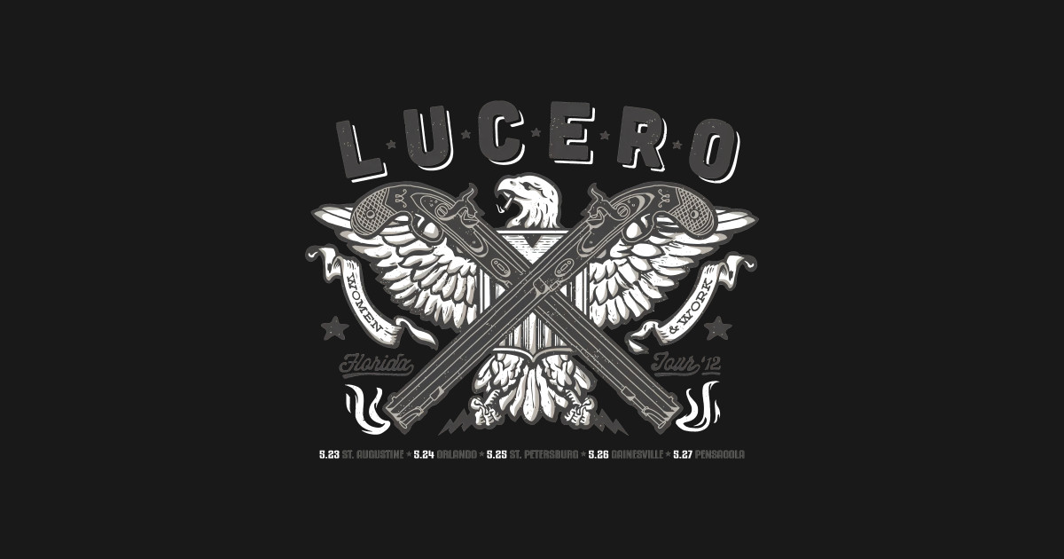 Eagle Lucero Band Logo - Lucero Band - T-Shirt | TeePublic
