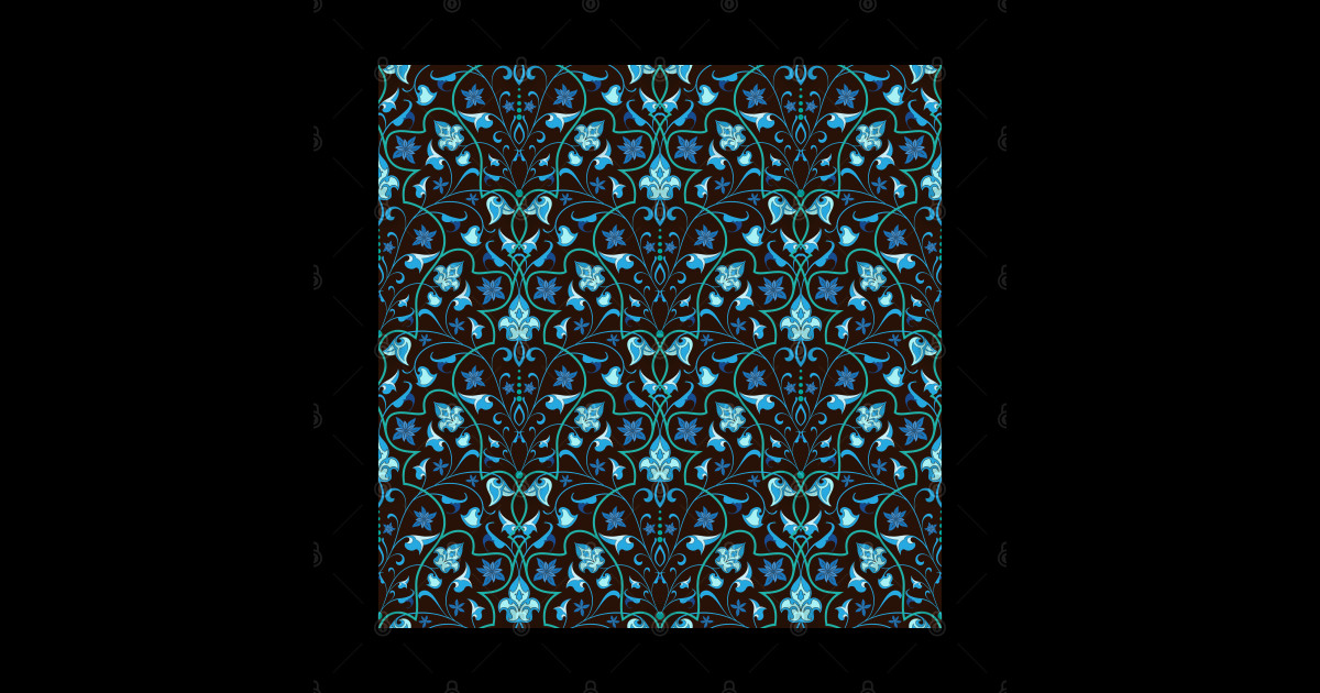 Baroque blue pattern - Baroque - Sticker | TeePublic