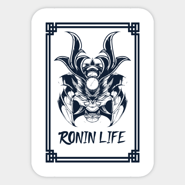 Ronin Life Cool Samurai Mask Japanese Design - Japanese Samurai Warrior ...