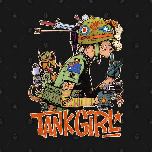 Tank Girl Comic Art Character Design - Tank Girl - T-Shirt | TeePublic