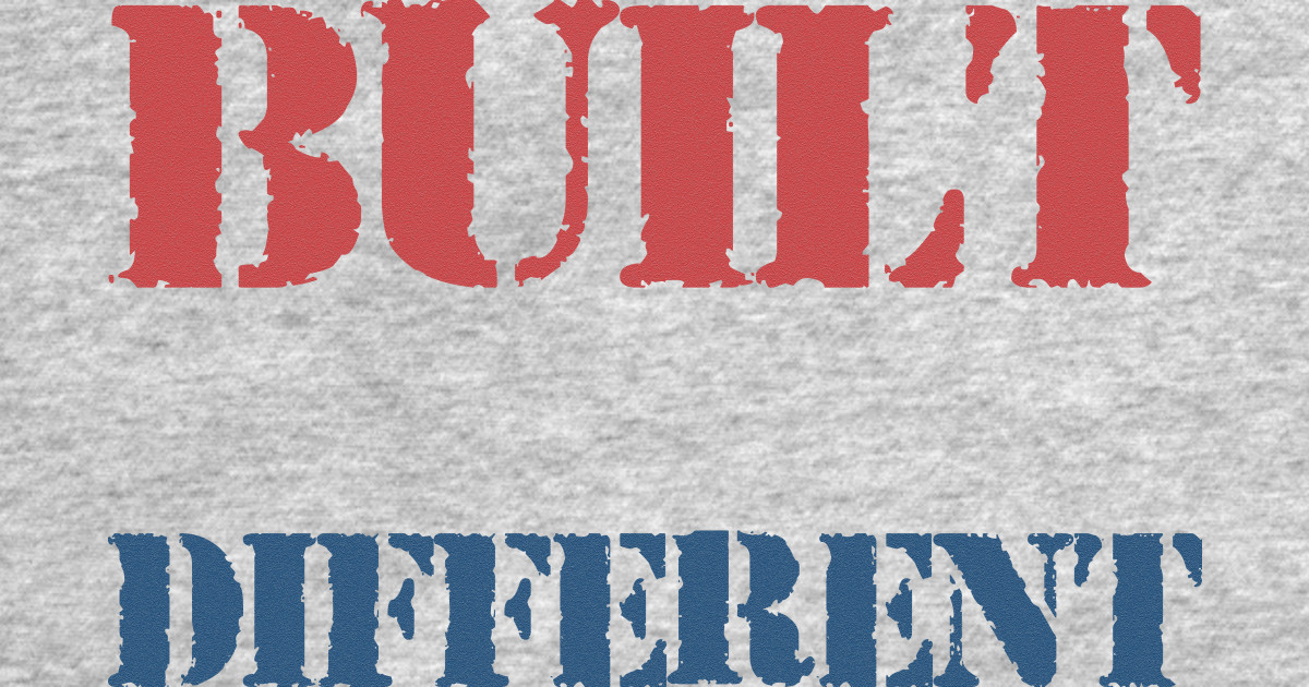 BUILT DIFFERENT TYPHOGRAPHY - Typography - Hoodie | TeePublic