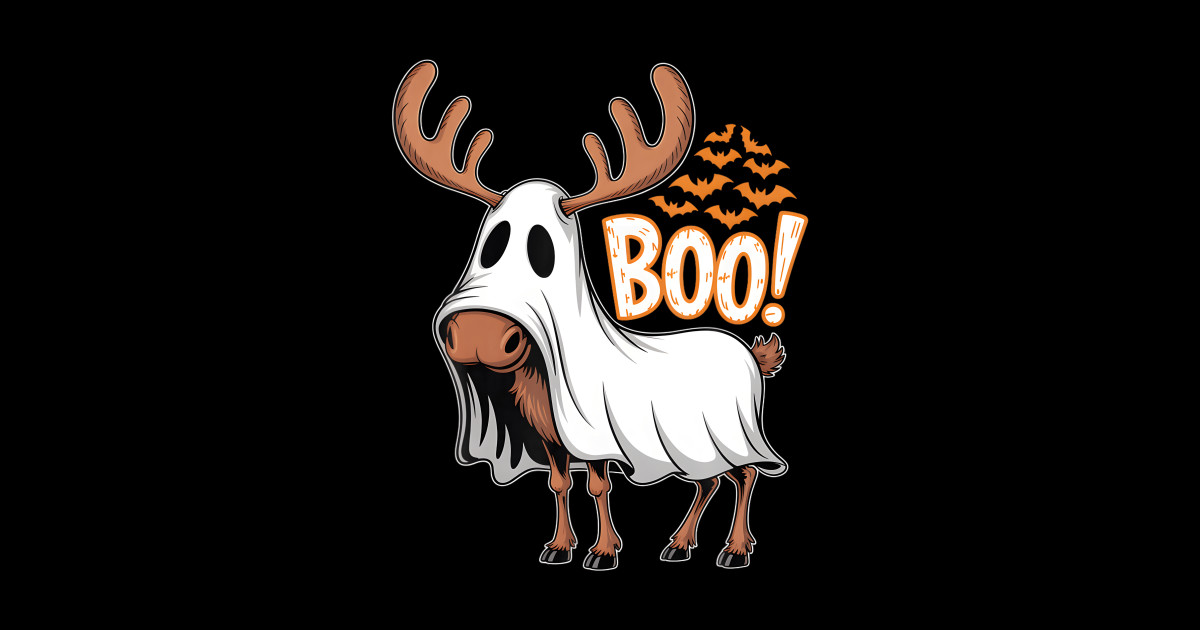 Spooky Moose Ghost Boo Halloween Party - Halloween Party Costume ...