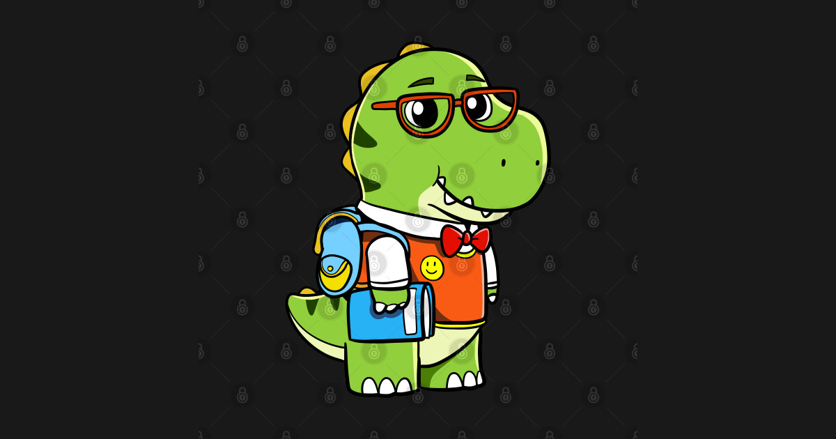 Nerd Dinosaur - Nerd - T-Shirt | TeePublic