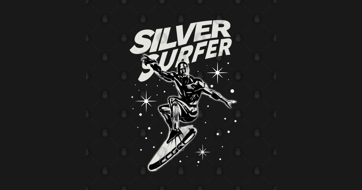 surfer galaxy retro classic - Silver Surfer - T-Shirt | TeePublic