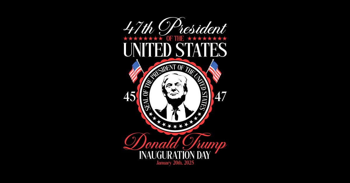 47th President USA Trump Inauguration Day January 20th 2025 ...