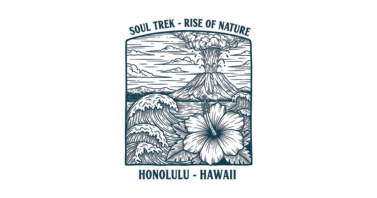 Volcano Wave Hibiscus Nature Art - Nature - T-Shirt | TeePublic