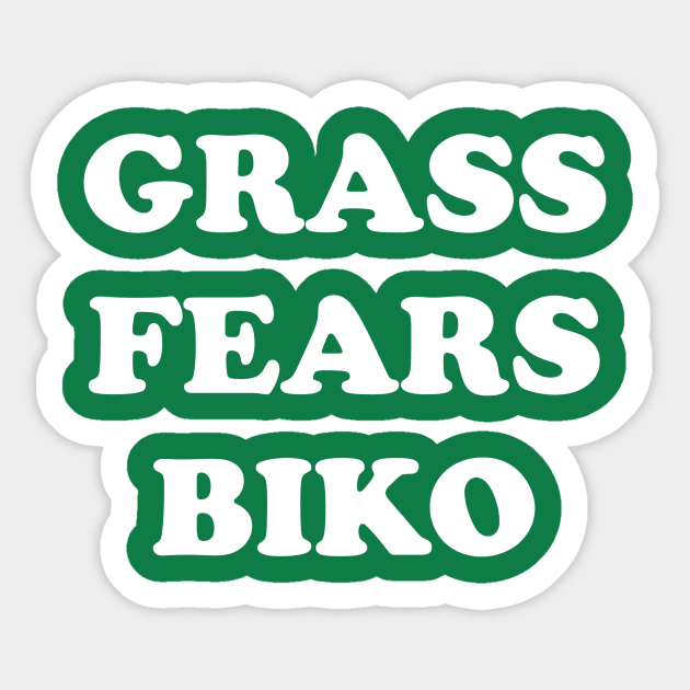 Grass Fears Biko (white) - Savannah Bananas - Sticker | TeePublic