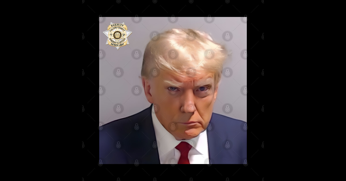Donald Trump Official Mugshot Fulton County - Trump Mugshot - Posters ...