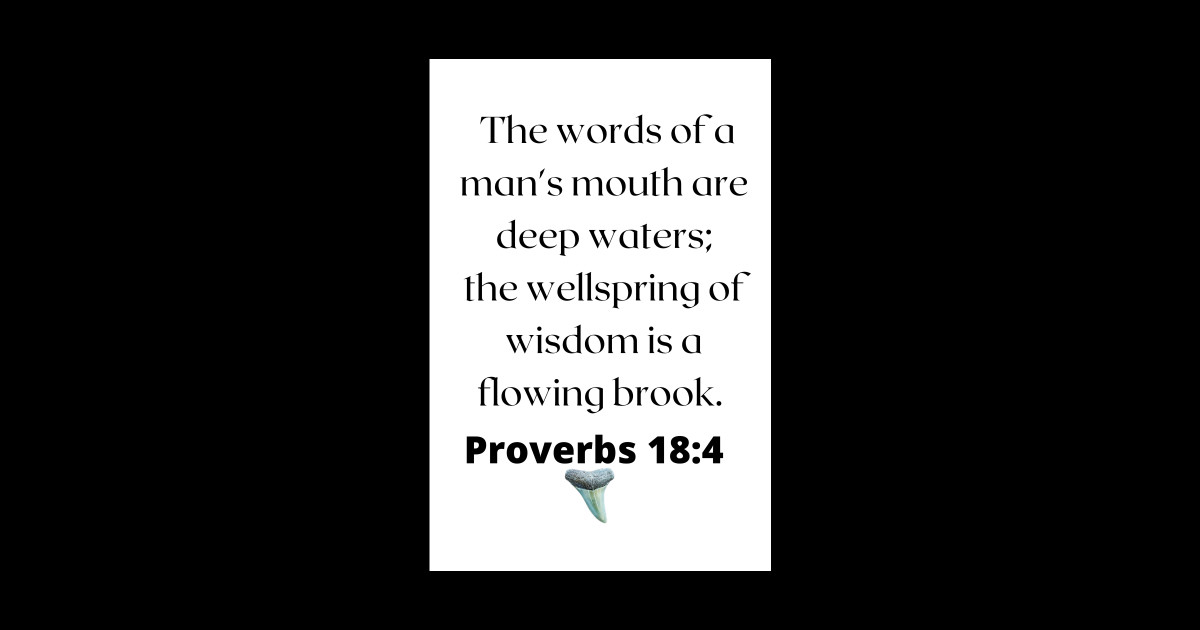 Proverbs 18:4 Man's Words Bible Verse (Plain) - Proverbs - Sticker ...