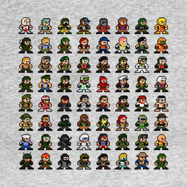 GI Joe 64 8bit Pixel Sprites - Gijoe - T-Shirt | TeePublic