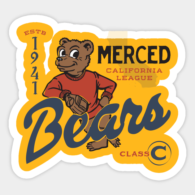 Merced Bears - Minor League Baseball - Sticker | TeePublic