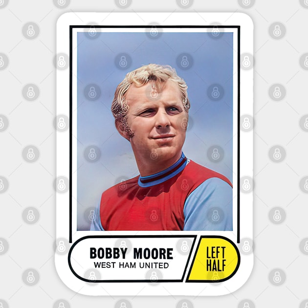 Bobby Moore / Retro Fan Design - Football Player - Sticker | TeePublic