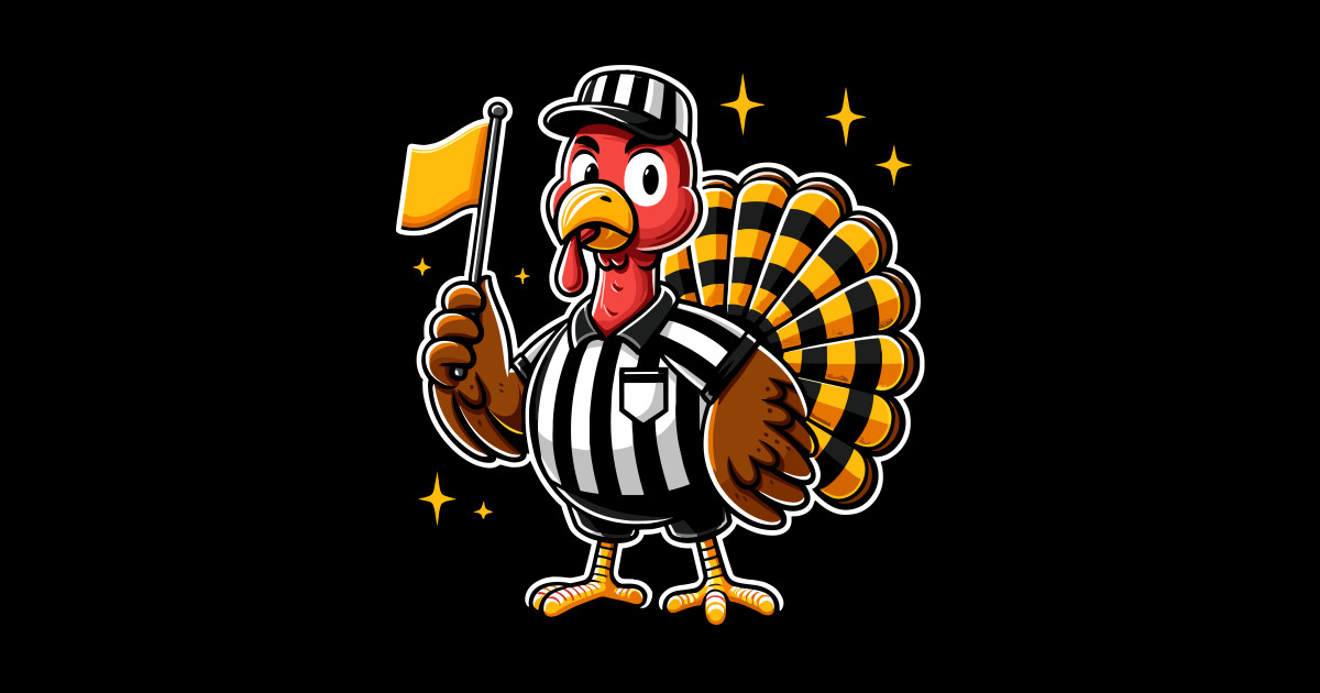 Funny Football Turkey Referee - Football - Sticker | TeePublic