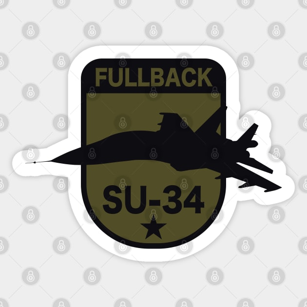 Sukhoi SU-34 - Sukhoi Su 34 Fullback - Sticker | TeePublic