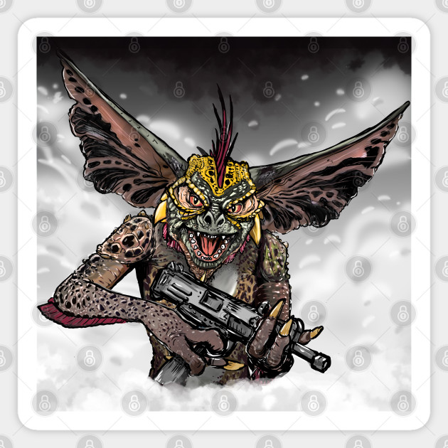 Gremlin with a Gun! - Gremlins - Sticker | TeePublic