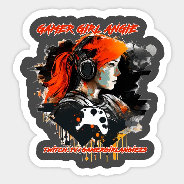 Gamer Girl Angie - Gamergirlangie - Sticker | TeePublic