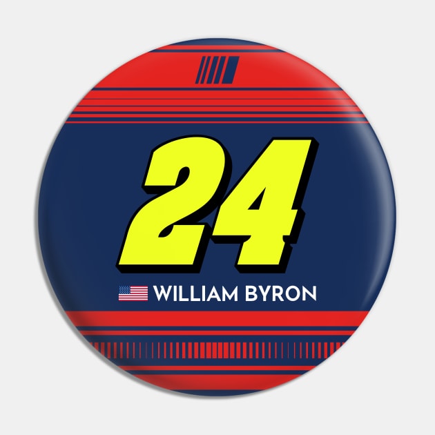 William Byron #24 2025 NASCAR Design - William Byron - Pin | TeePublic