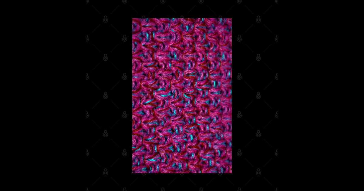 Cute Crochet Pattern - Fabric Texture - Posters and Art Prints | TeePublic