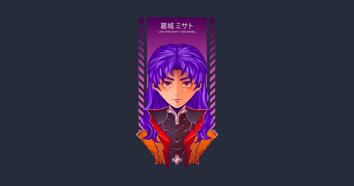 MISATO KATSURAGI - Neon Genesis Evangelion - T-Shirt | TeePublic