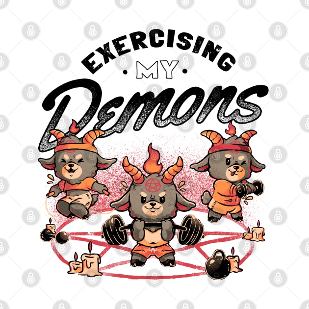 Exercising My Demons - Cute Evil Dark Funny Baphomet Gift - Baphomet ...