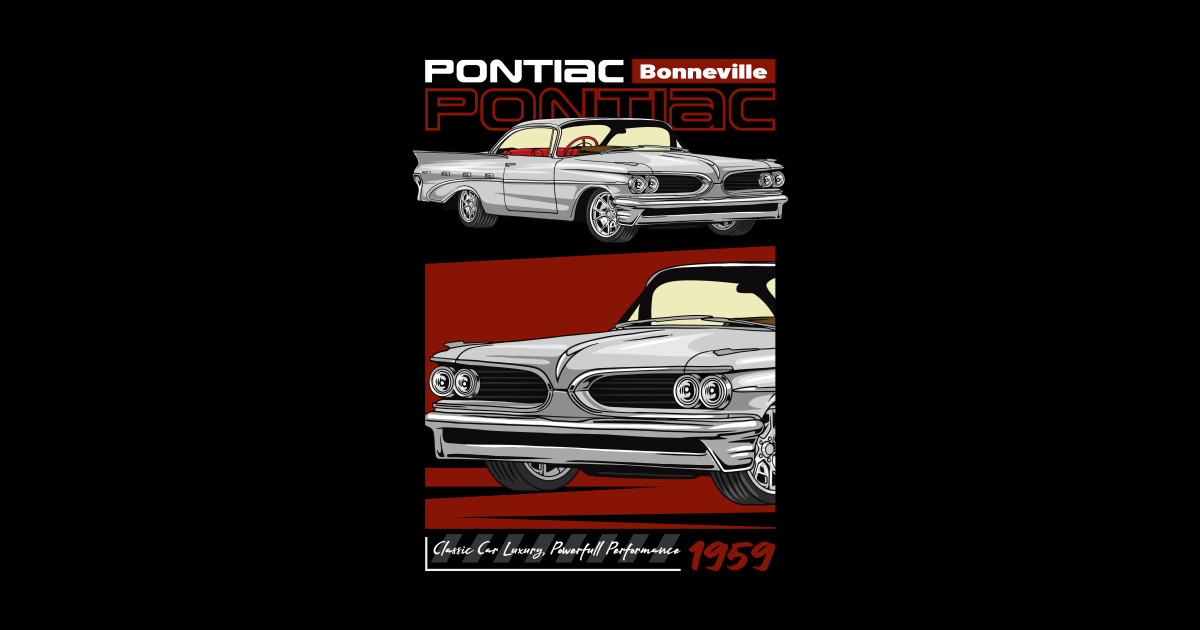 Retro V8 Bonneville Car - Retro V8 Bonneville Car - Sticker | TeePublic