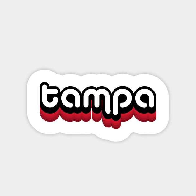 utampa retro bubble lettering - Tampa - Magnet | TeePublic