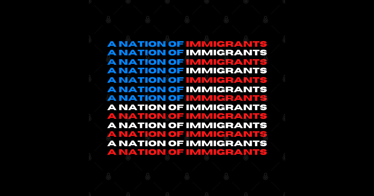 A Nation of Immigrants Red, White, and Blue US Flag - Immigrants ...