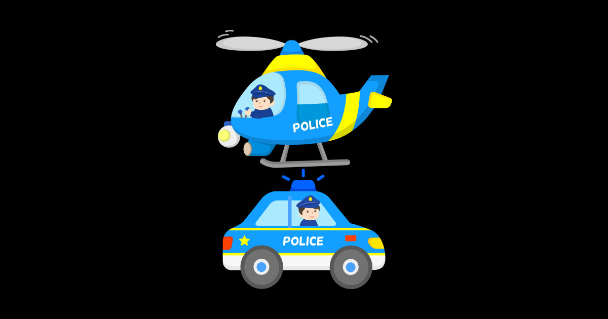 Police Officers Cop Car Helicopter - Police Officer - Sticker | TeePublic