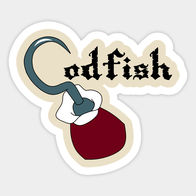 Captain Codfish - Captain Hook - Sticker | TeePublic