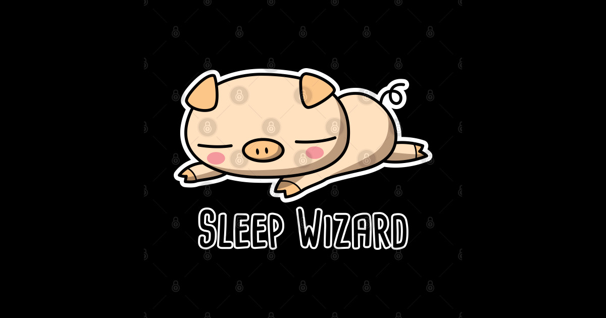 Sleep wizard by piggy - Sleep - Sticker | TeePublic