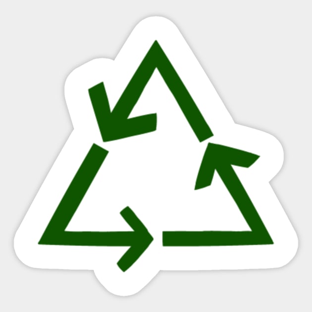 Recycling green triangle - Green Triangle - Sticker | TeePublic