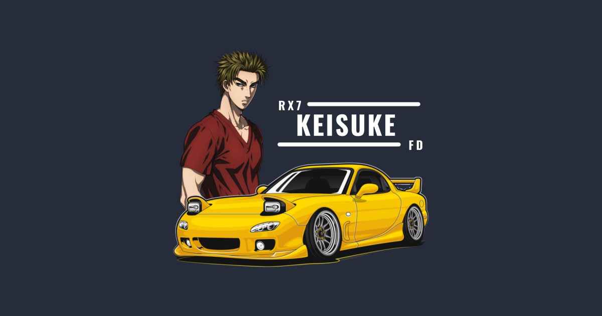 Keisuke Takahashi rx7 FD redsuns - Initial D - T-Shirt | TeePublic