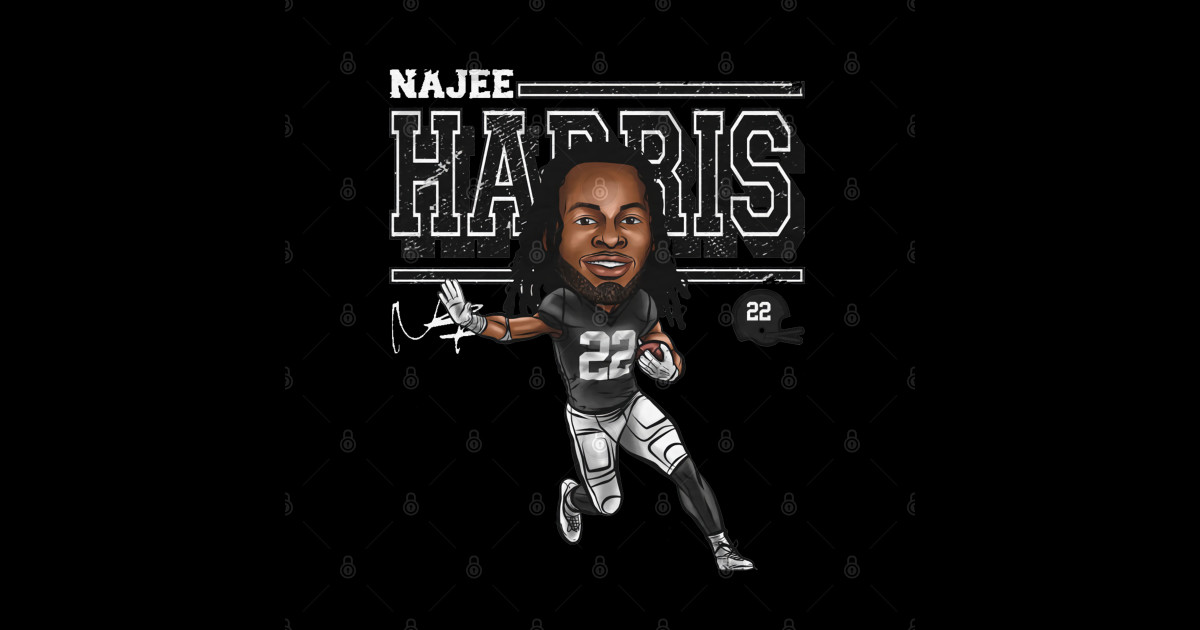 Najee Harris Pittsburgh Cartoon - Najee Harris - Sticker | TeePublic