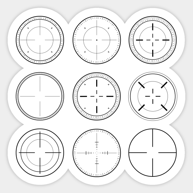 Sniper Scope Targets - Sniper Target - Sticker | TeePublic