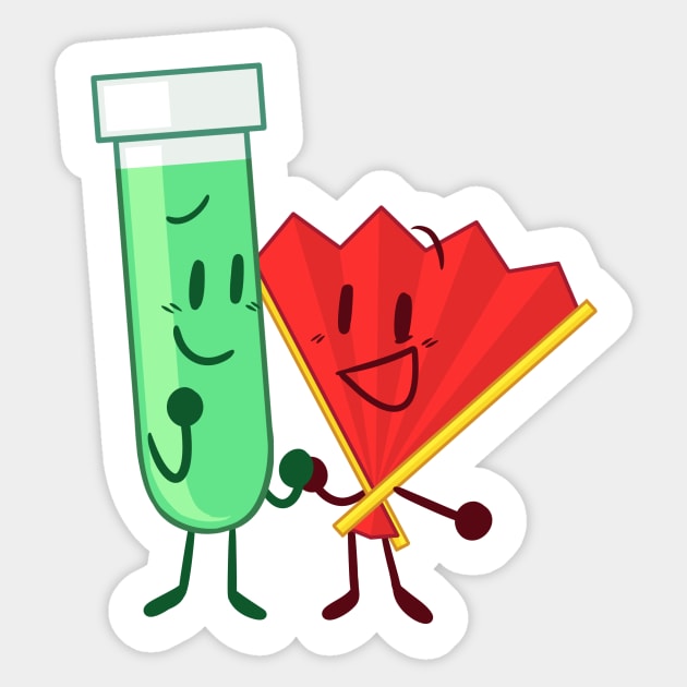 Test Tube x Fan (Inanimate Insanity) - Inanimate Insanity - Sticker ...