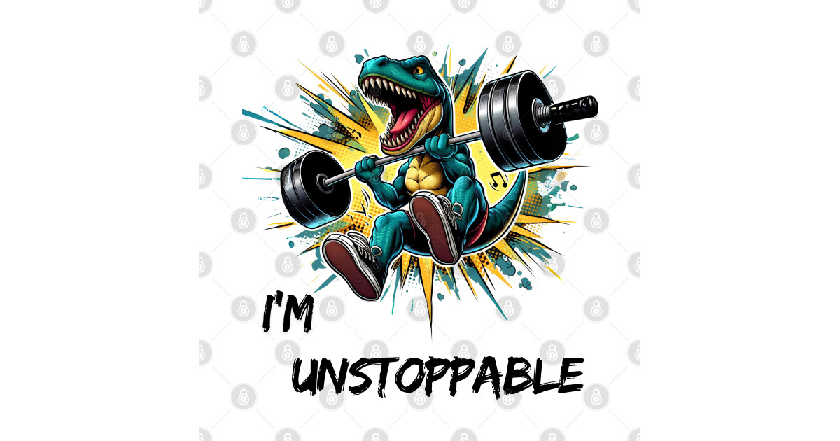 Muscle Dino Lifting - Cool T-Rex Workout - Workout - T-Shirt | TeePublic
