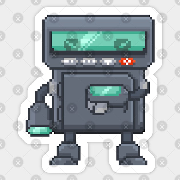 Pixel Art Calcubot - Robot - Sticker | TeePublic