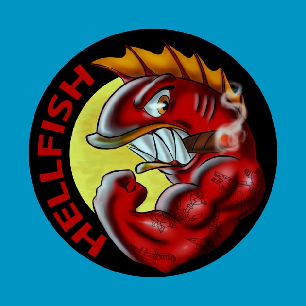 hellfish - Flying Hellfish - T-Shirt | TeePublic